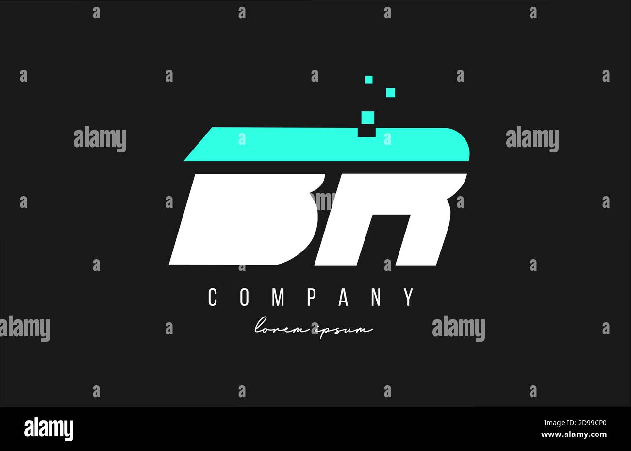 br b r alphabet letter logo combination in blue and white color ...