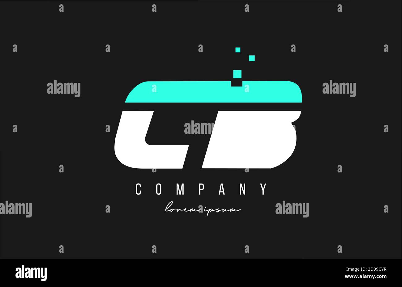 cb c b alphabet letter logo combination in blue and white color ...