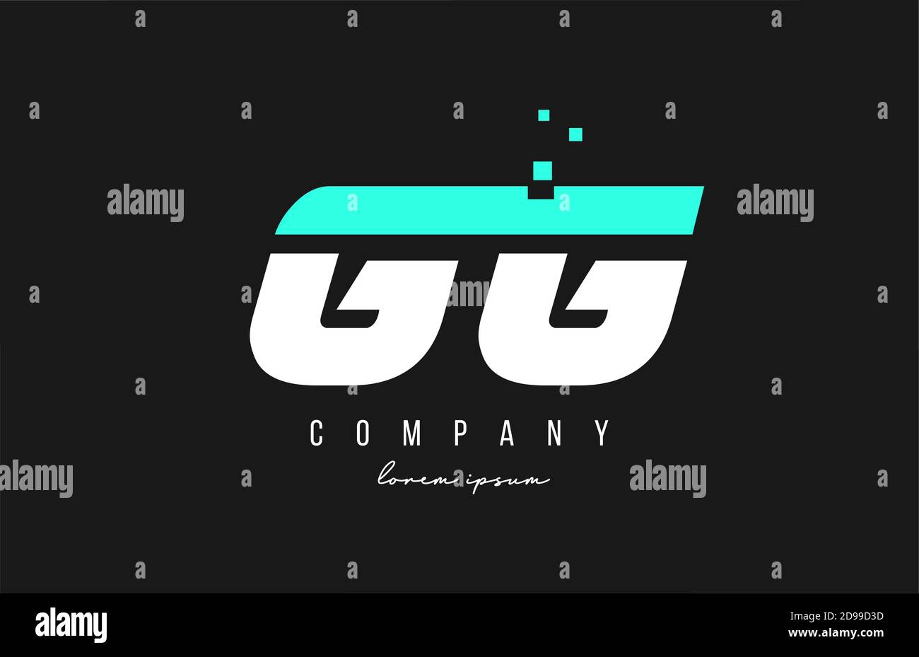 gg g g alphabet letter logo combination in blue and white color ...