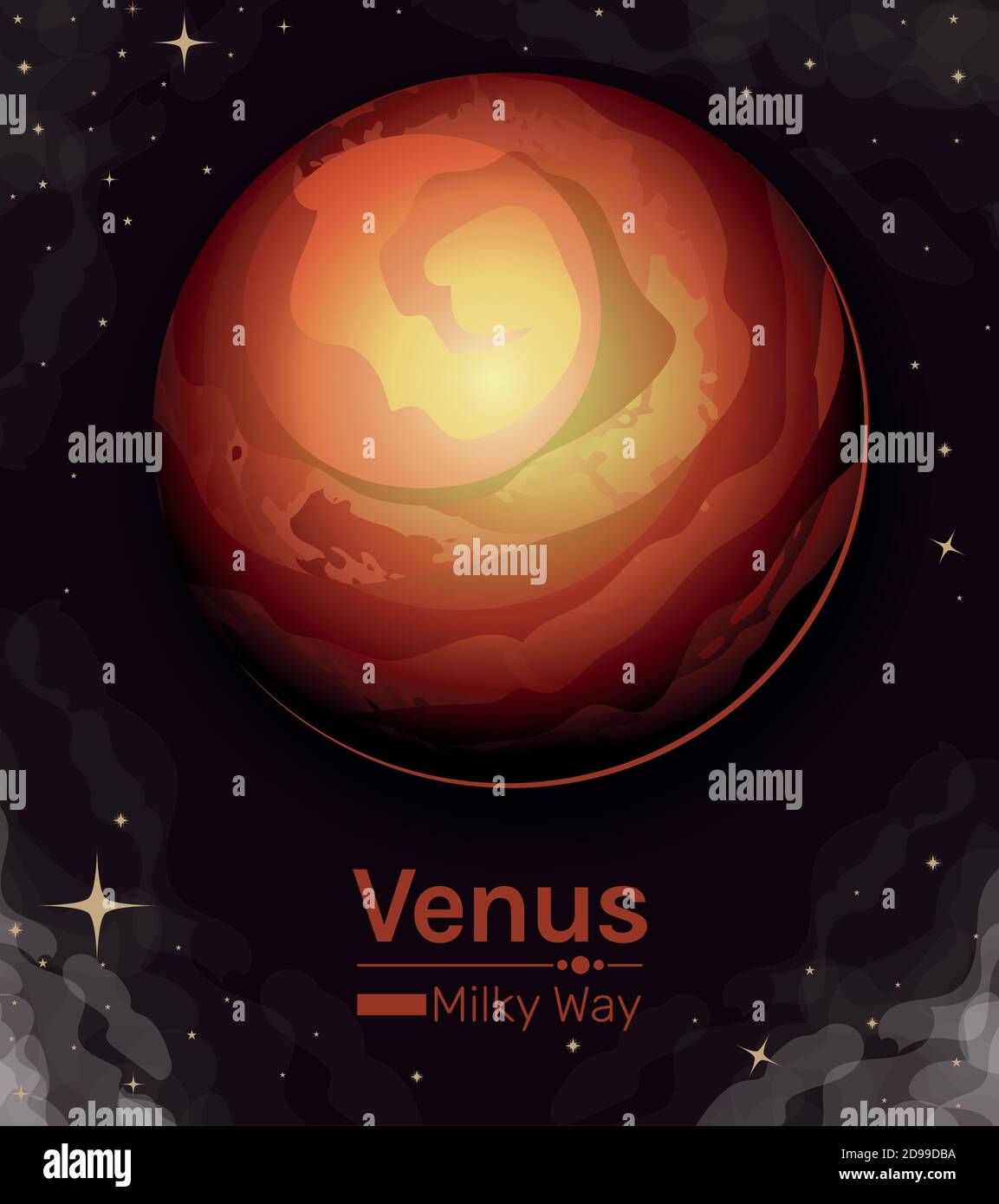 venus planet milky way style icon vector design Stock Vector Image ...