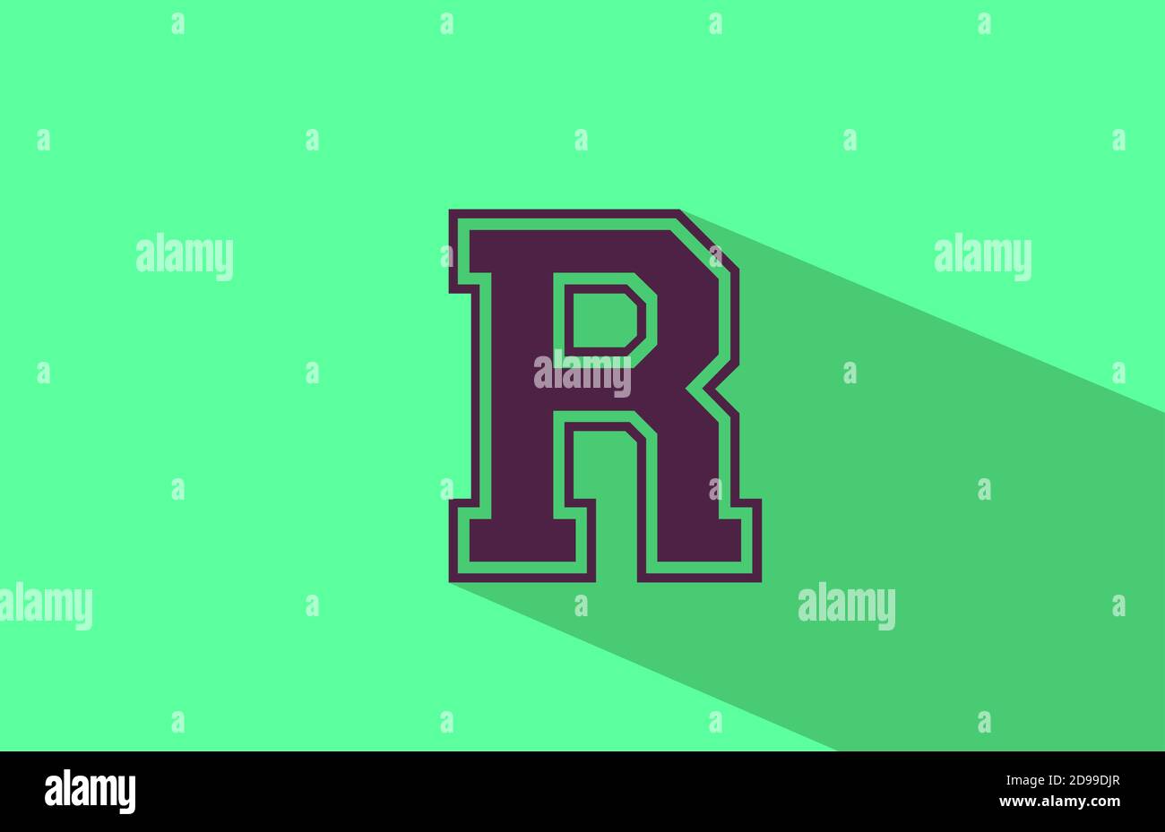 alphabet letter R logo icon in brown and green. Creative design for ...