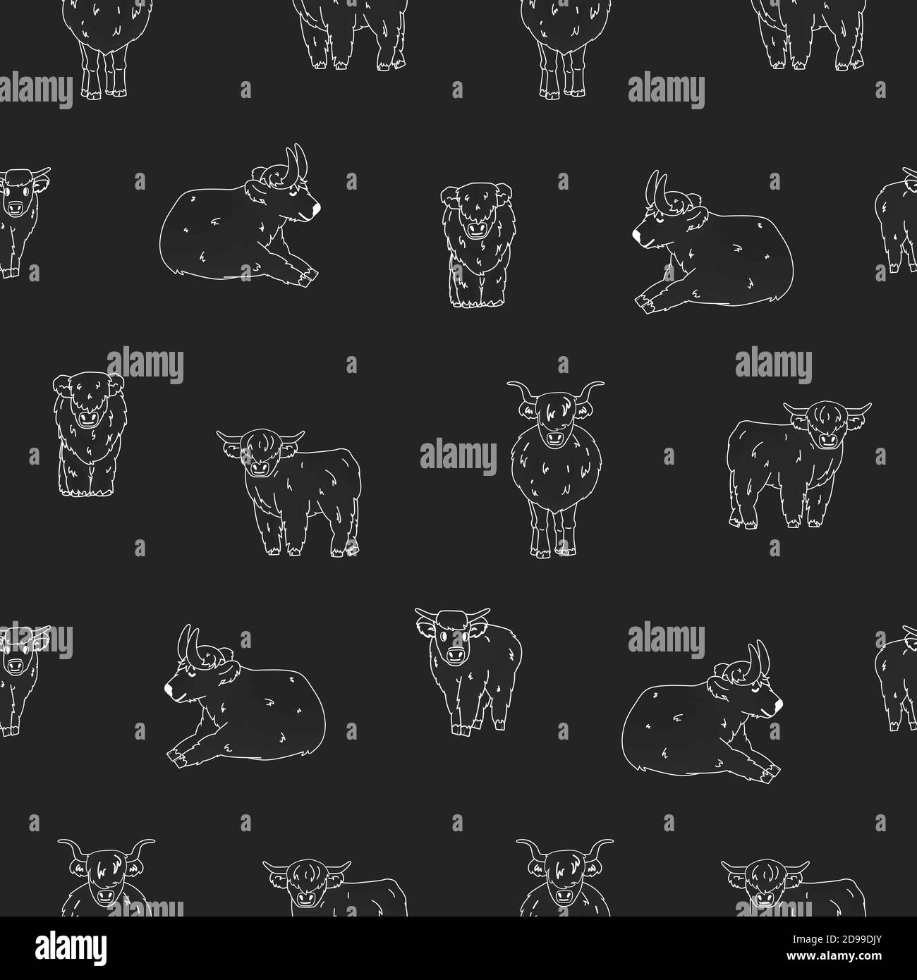 Seamless pattern with chalk on blackboard effect. Gray background and ...