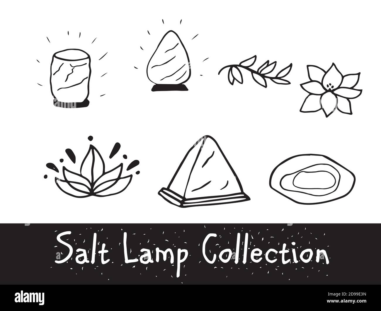 Unique Line Style Vector Salt Lamp collection Stock Vector Image & Art ...