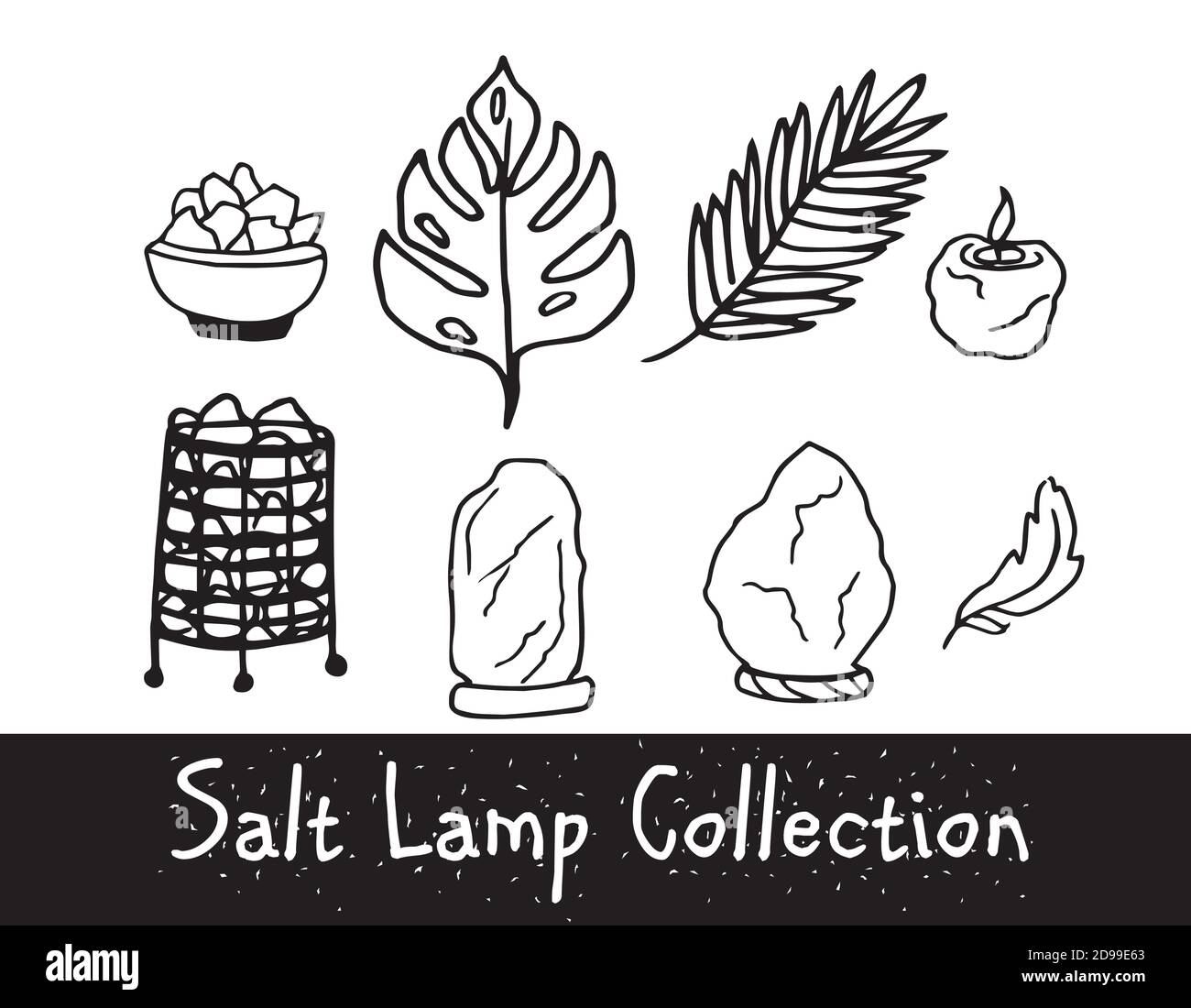 Unique Line Style Vector Salt Lamp collection Stock Vector Image & Art ...