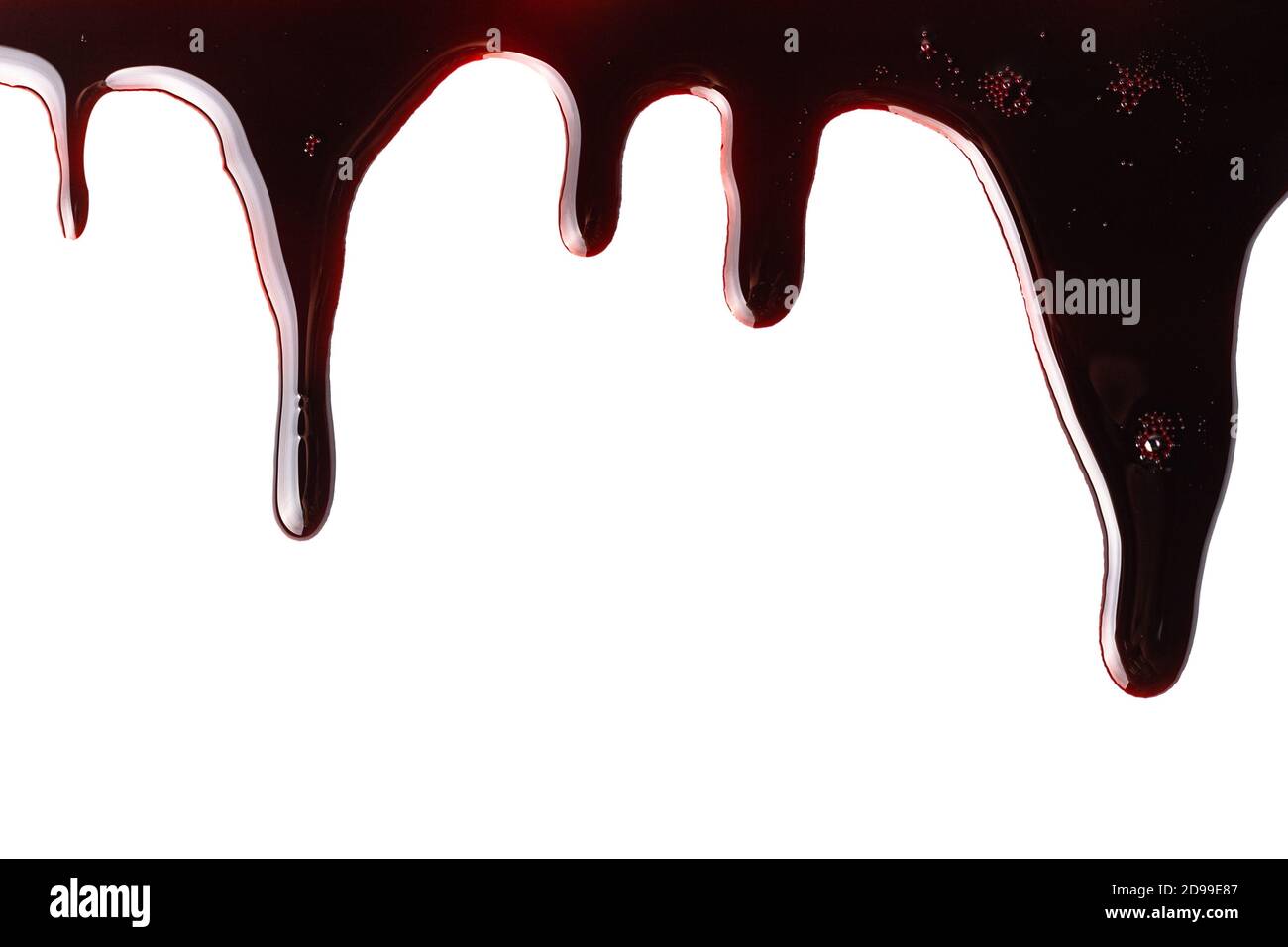 Bloody drops and drips isolated on white background Stock Photo - Alamy