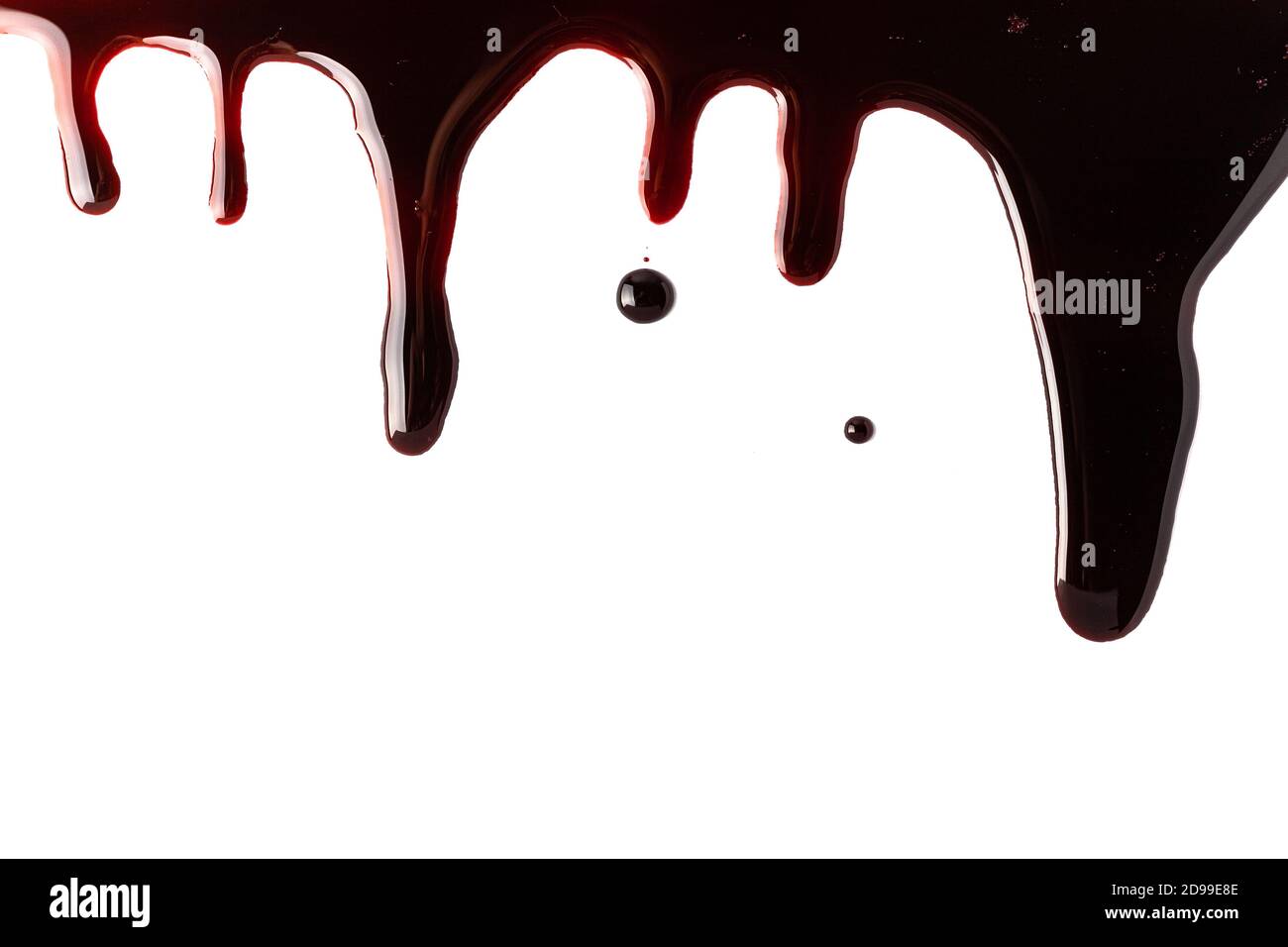 Bloody drops and drips isolated on white background Stock Photo - Alamy