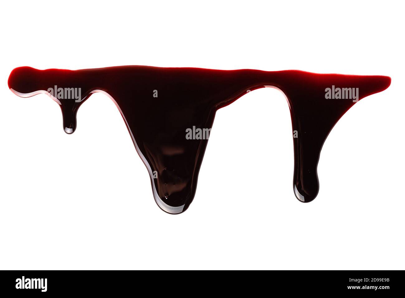 Bloody drops and drips isolated on white background Stock Photo - Alamy