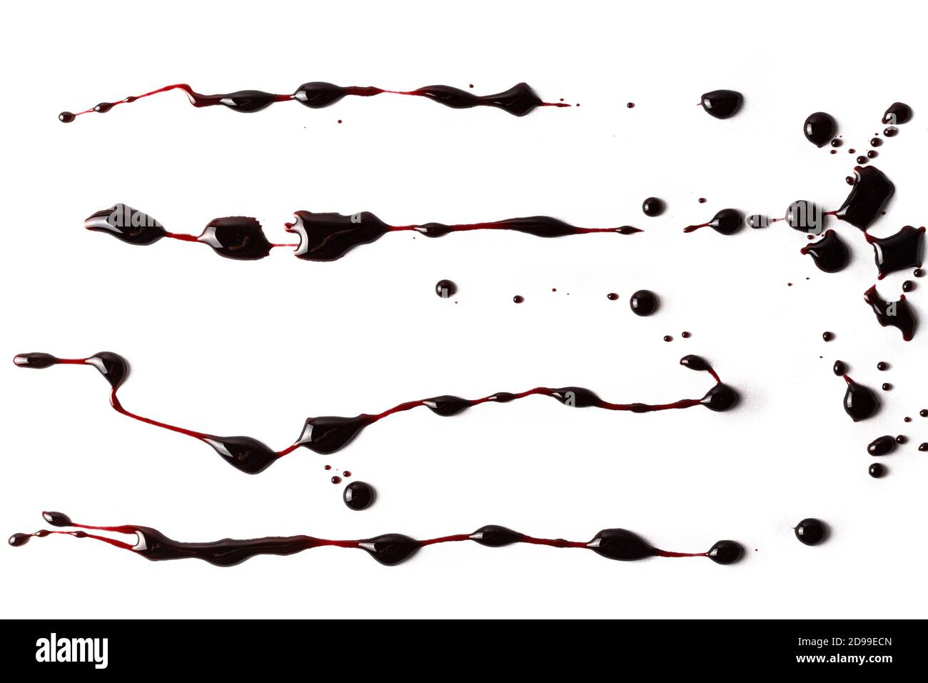 Bloody drops and drips isolated on white background Stock Photo - Alamy