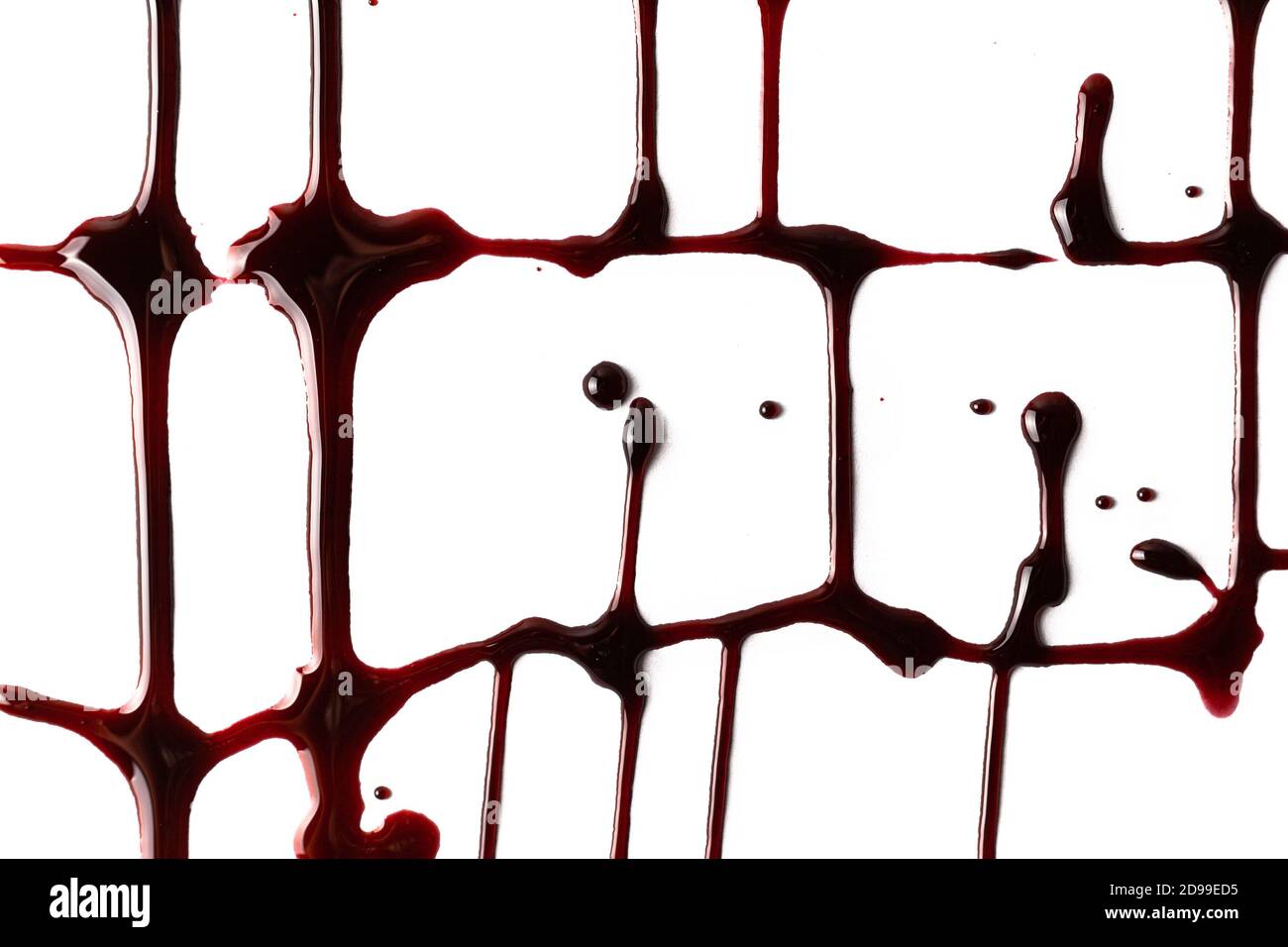 Bloody drops and drips isolated on white background Stock Photo - Alamy
