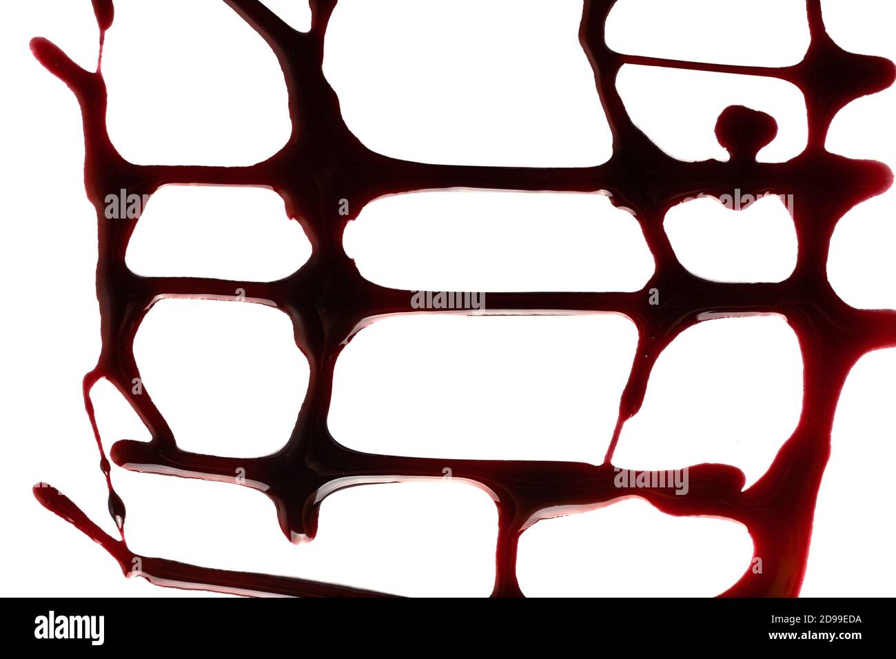 Bloody drops and drips isolated on white background Stock Photo - Alamy