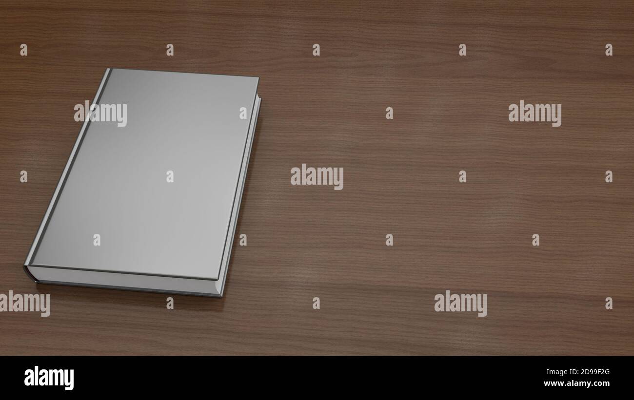 Notebook or Book, mockup template, on an office table Stock Photo - Alamy