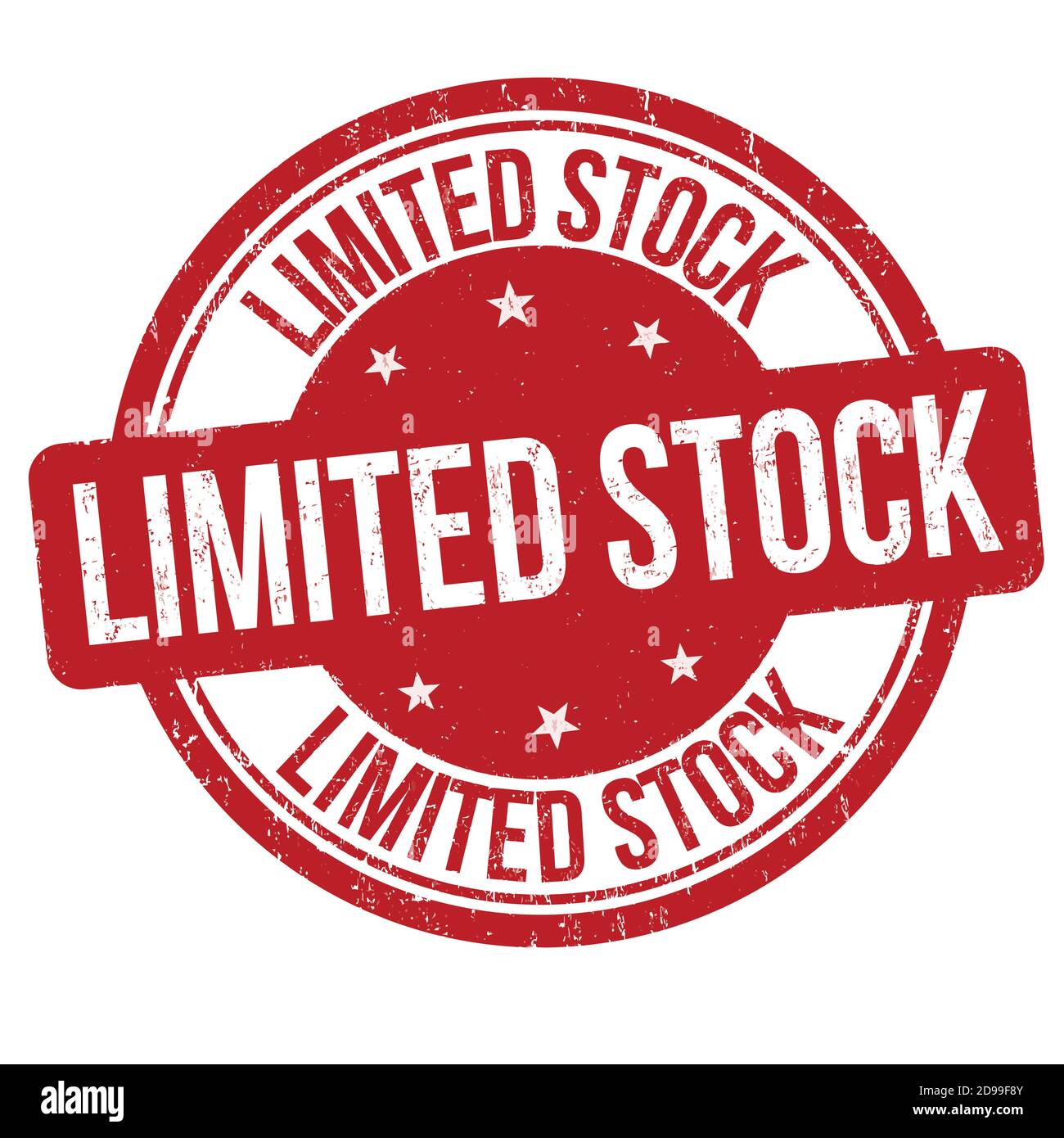 Limited stock grunge rubber stamp on white background, vector ...