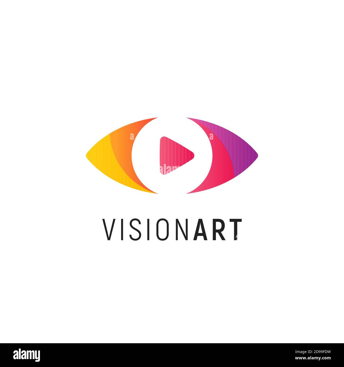 Abstract eye isolated icon on white background. Modern film and cinema ...