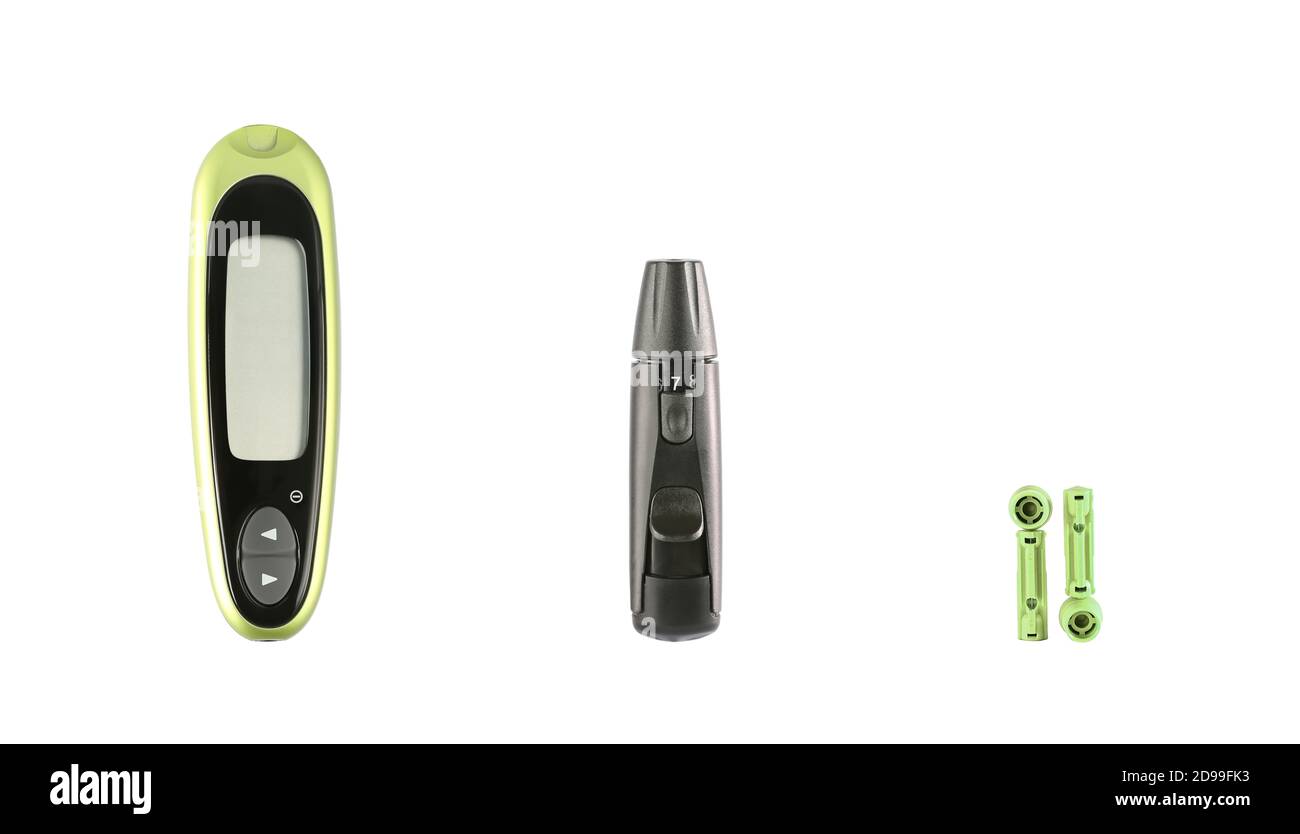 Diabetes Testing Kit.Glucometer, lancing device, lancets for lancing ...