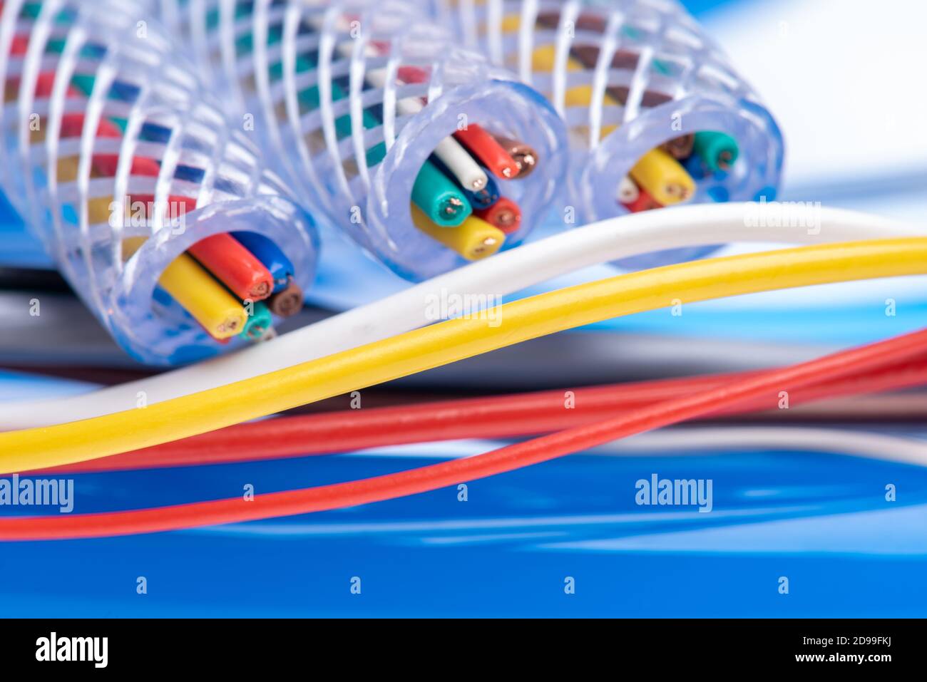 Colorful electrical cord, wire and cable Stock Photo - Alamy