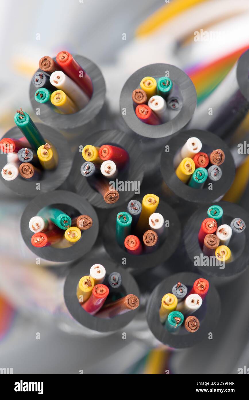 Electrical cord, wire and cable close-up Stock Photo - Alamy
