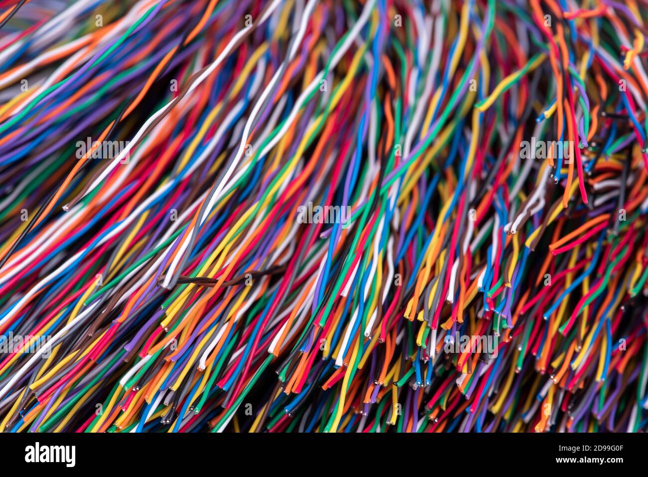 Colorful electrical cable wire abstract network solution Stock Photo ...