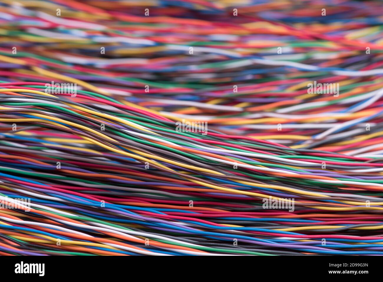 Network, colorful electrical cable and wire Stock Photo - Alamy