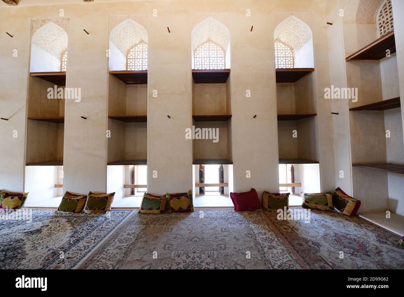 The beautiful interior of the Jibreen castle in Oman Stock Photo - Alamy