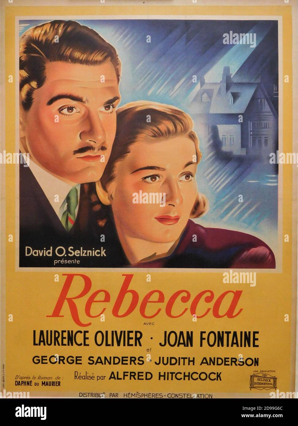 LAURENCE OLIVIER and JOAN FONTAINE in REBECCA 1940 director ALFRED ...