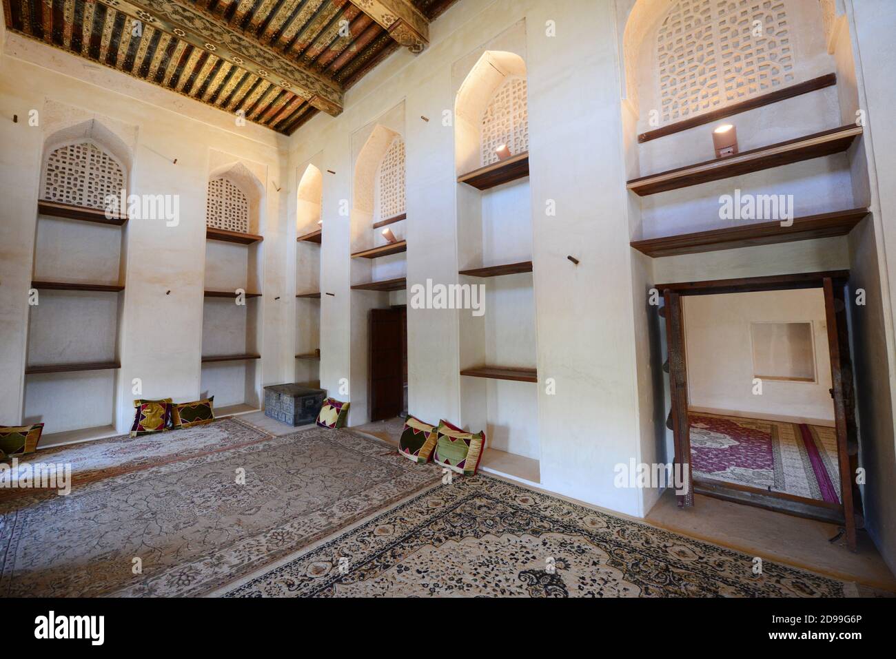 The beautiful interior of the Jibreen castle in Oman Stock Photo - Alamy