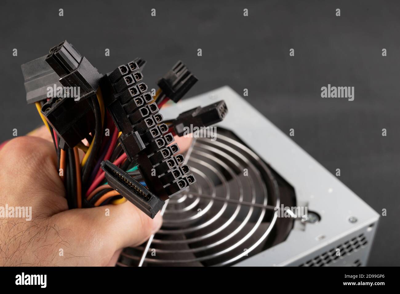 Hand held plugs for powering PC components. Components of the computer ...