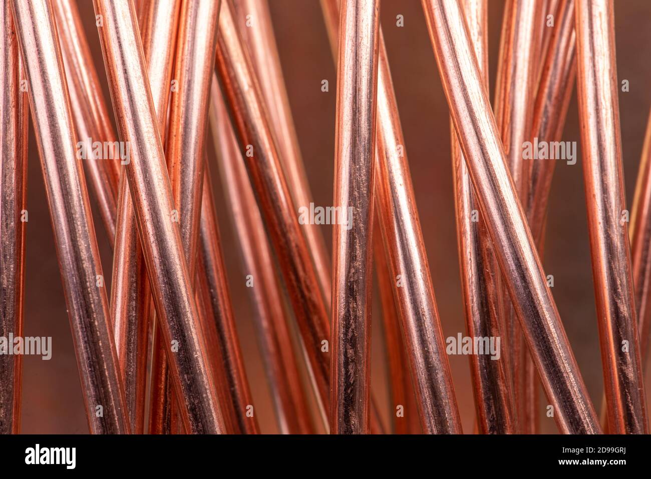 Copper industry, cu wire close-up Stock Photo - Alamy