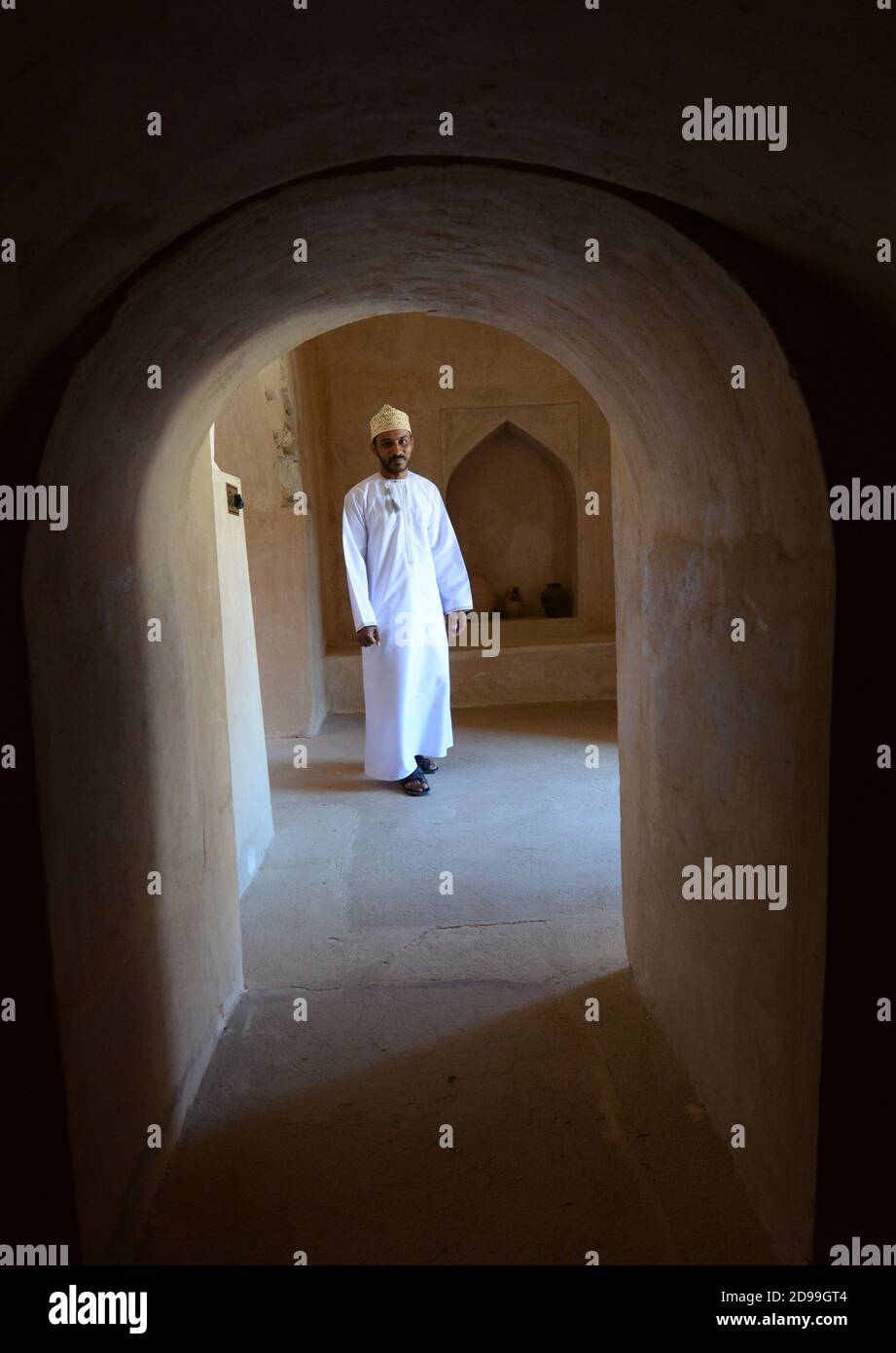 The beautiful interior of the Jibreen castle in Oman Stock Photo - Alamy