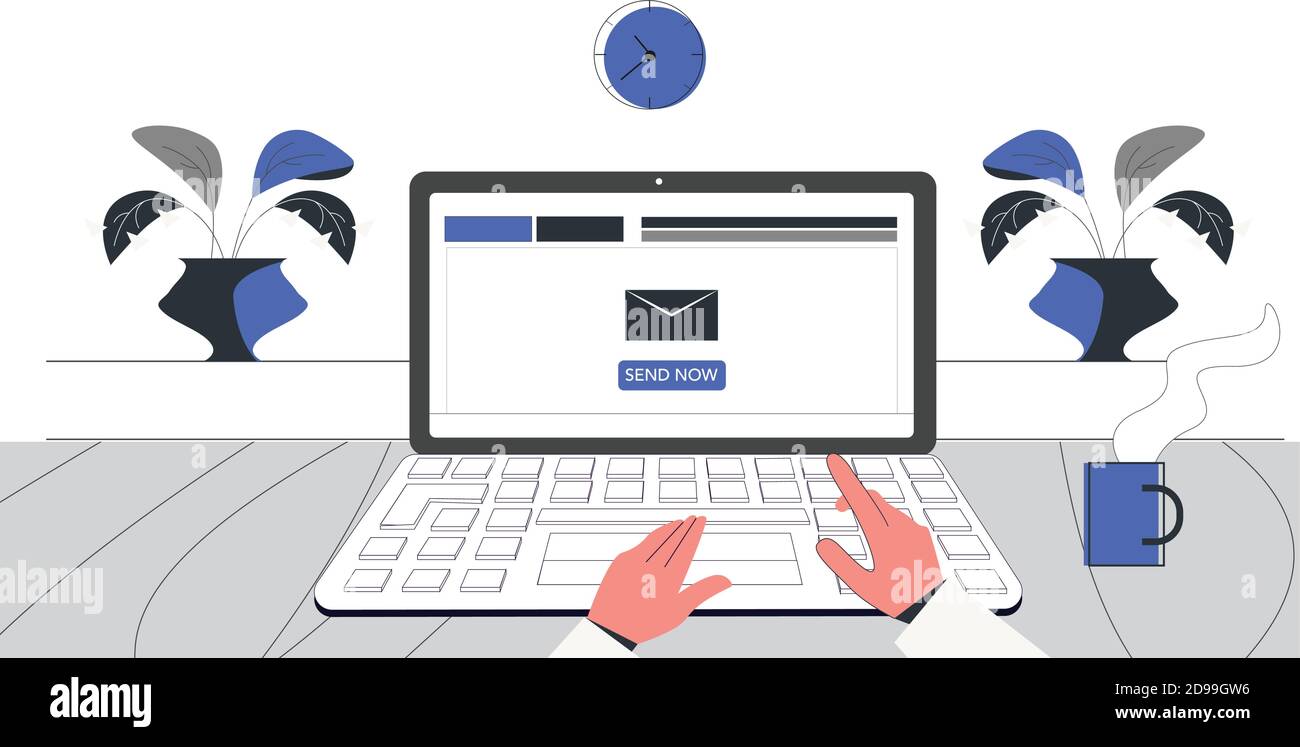 Modern arab laptop working Stock Vector Image & Art - Alamy