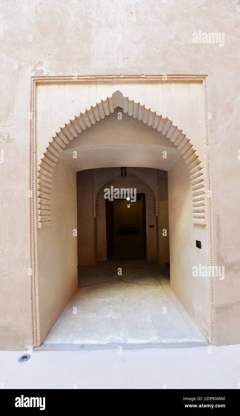 The beautiful interior of the Jibreen castle in Oman Stock Photo - Alamy