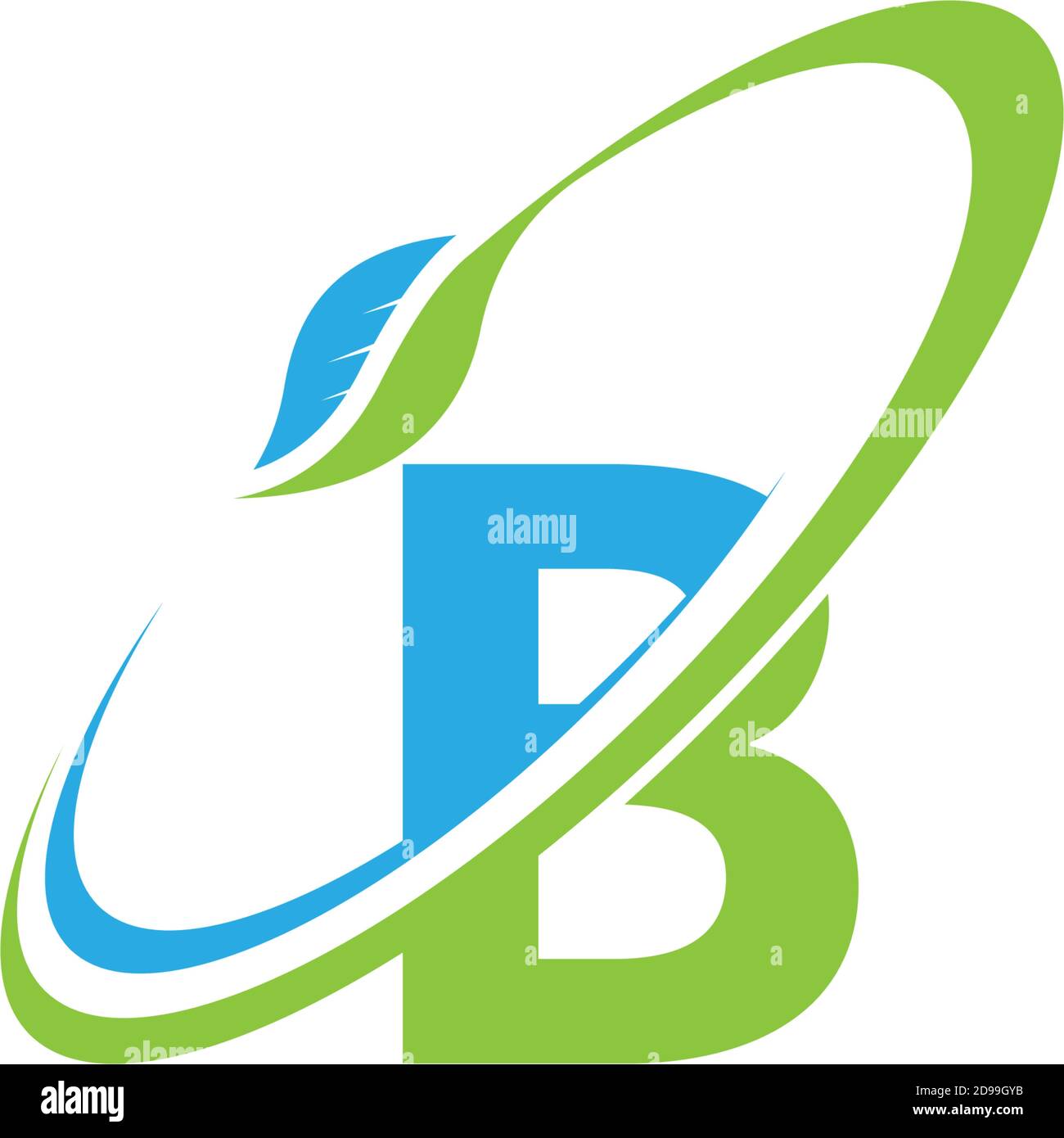 Letter B logo leaf icon design concept vector Stock Vector Image & Art ...
