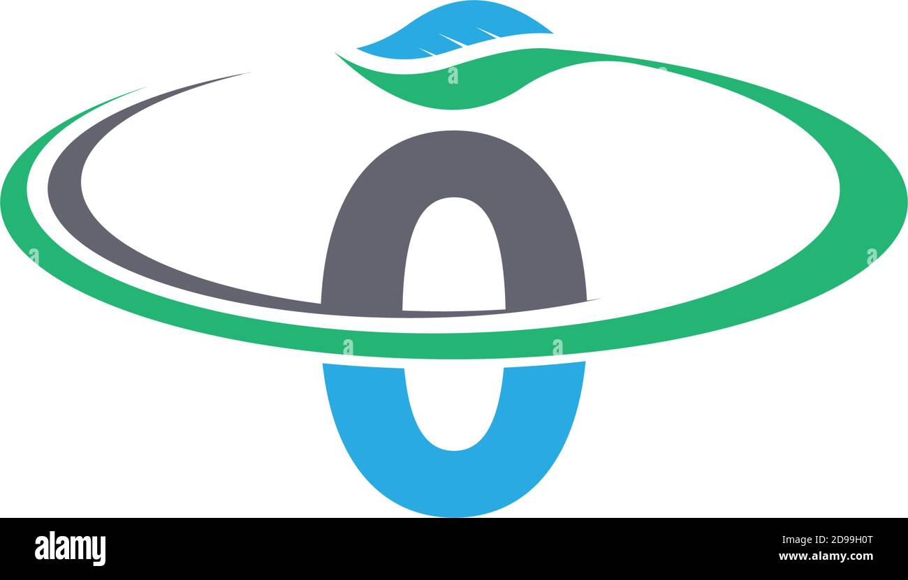 Number 0 logo leaf icon design concept vector Stock Vector Image & Art ...