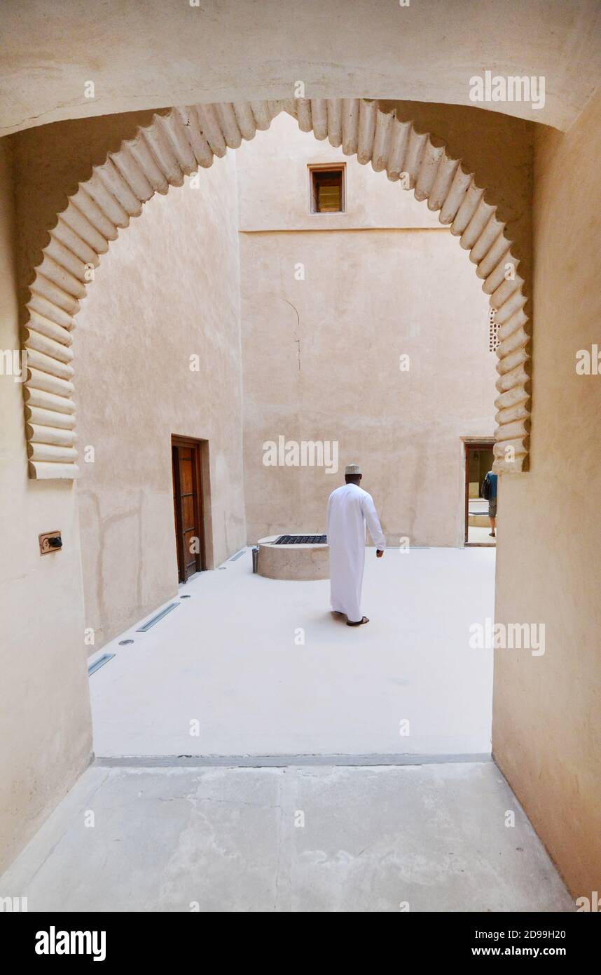 The beautiful interior of the Jibreen castle in Oman Stock Photo - Alamy