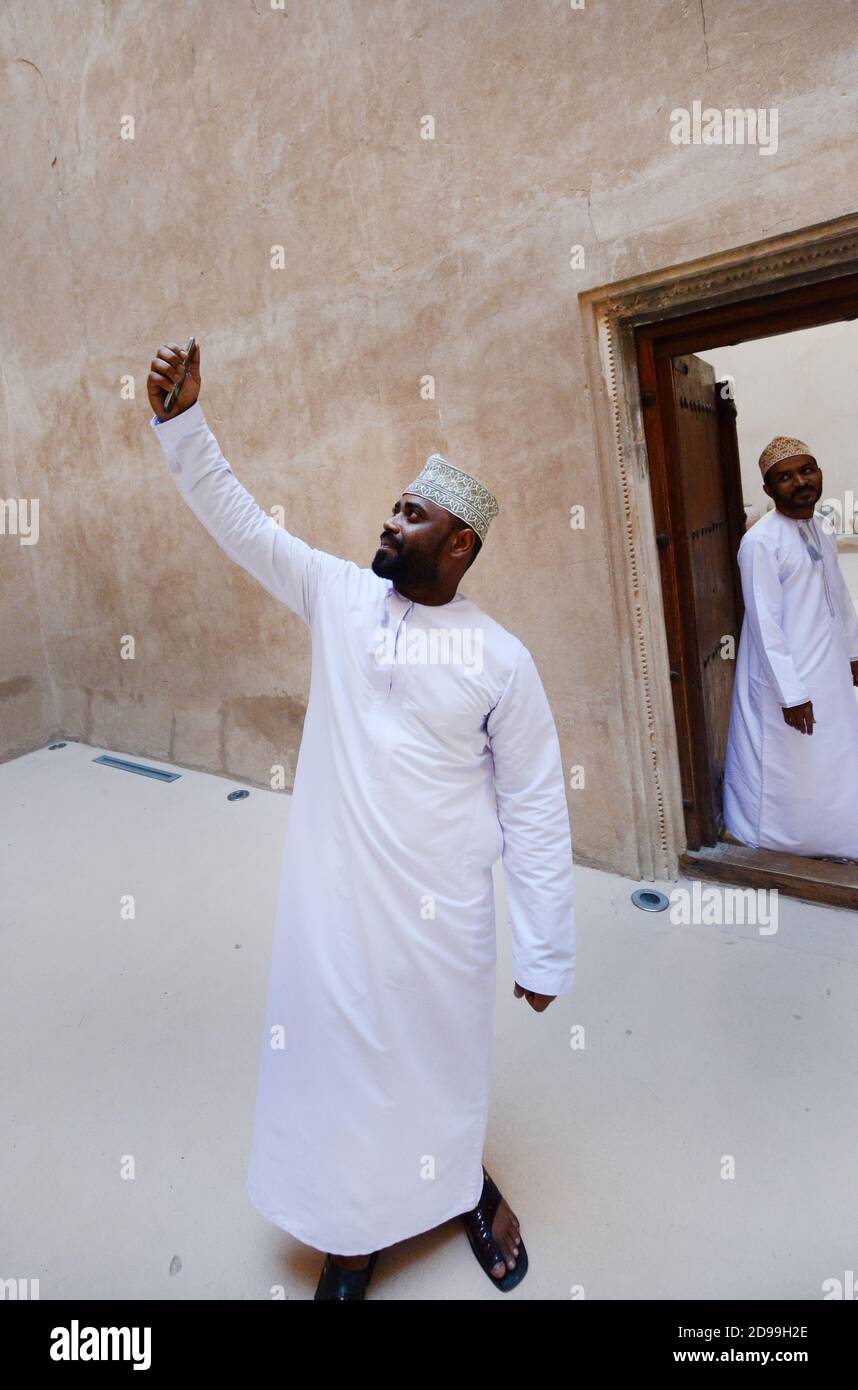 The beautiful interior of the Jibreen castle in Oman Stock Photo - Alamy