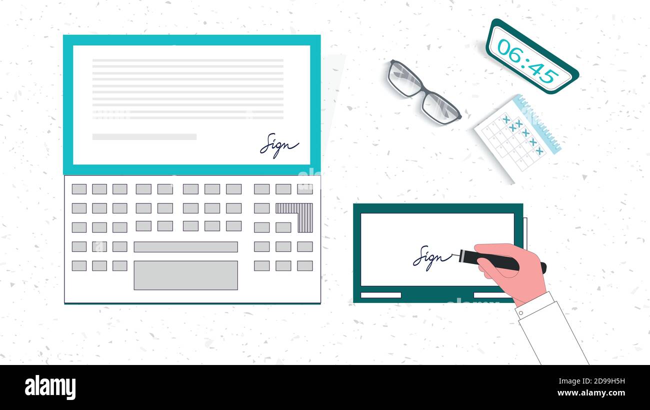 Work electronic Stock Vector Images - Alamy