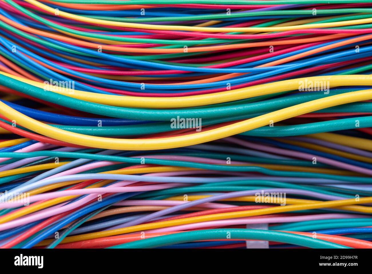 Colored electrical cable, abstract background Stock Photo - Alamy