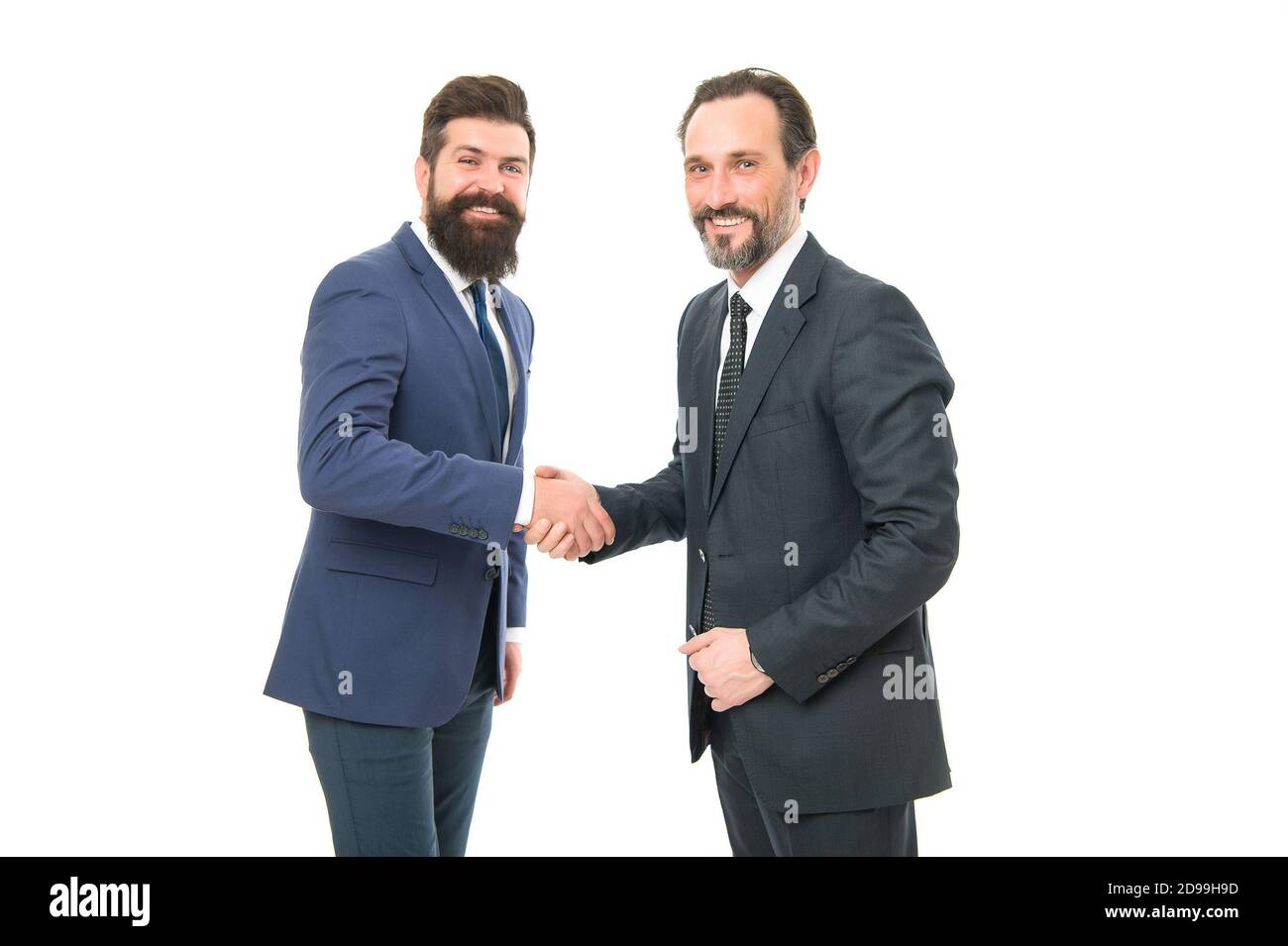 Meet our business partner. Business team. Business people concept. Men ...