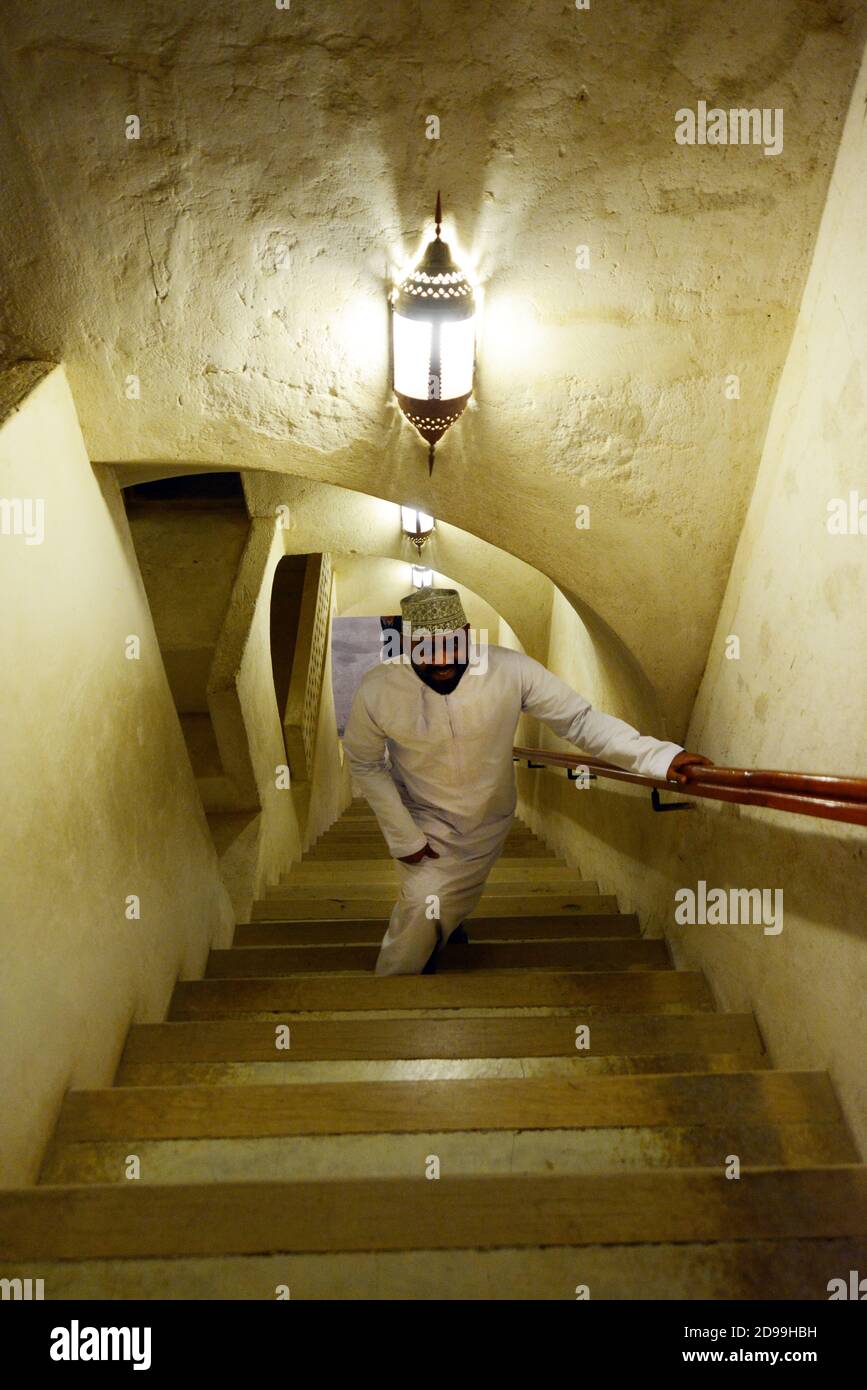 The beautiful interior of the Jibreen castle in Oman Stock Photo - Alamy