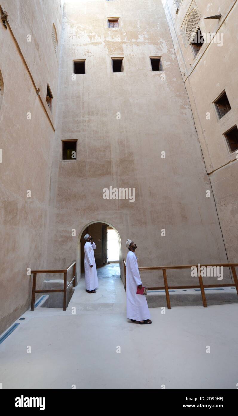 The beautiful interior of the Jibreen castle in Oman Stock Photo - Alamy