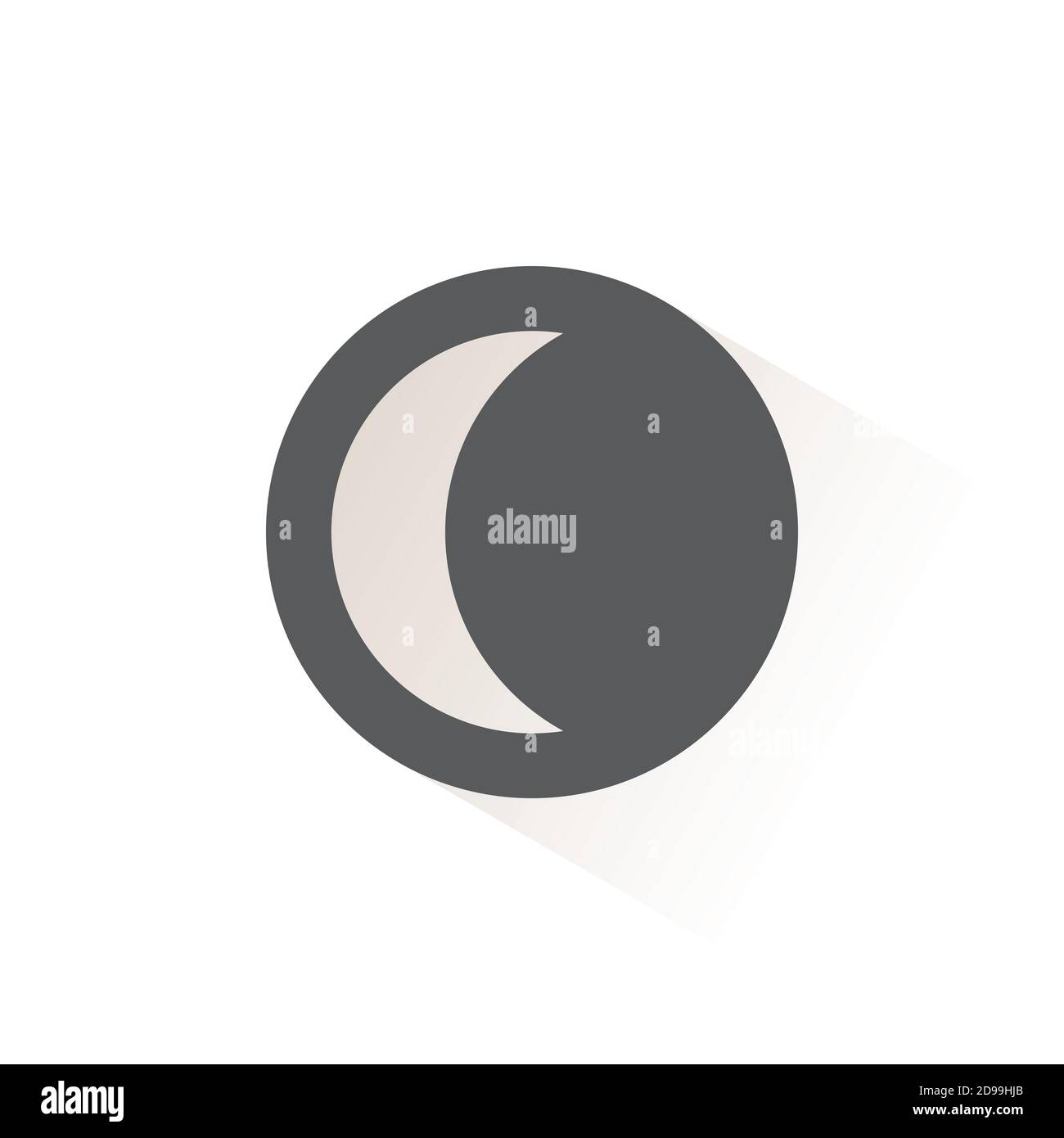 Waning gibbous moon. Cut Out Stock Images & Pictures - Alamy