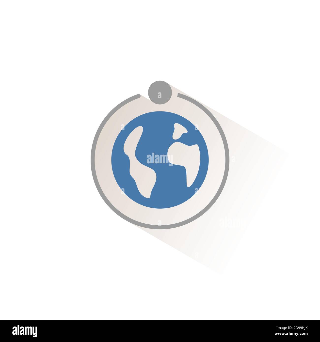 Moon rotation around the Earth. First quarter phase. Isolated color ...