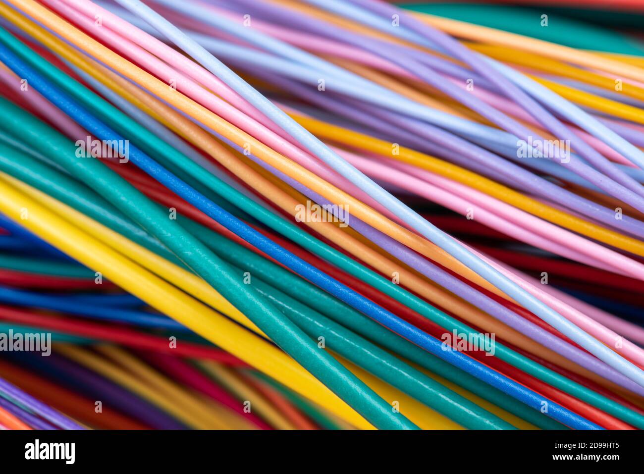 Computer colorful electrical cable Stock Photo - Alamy