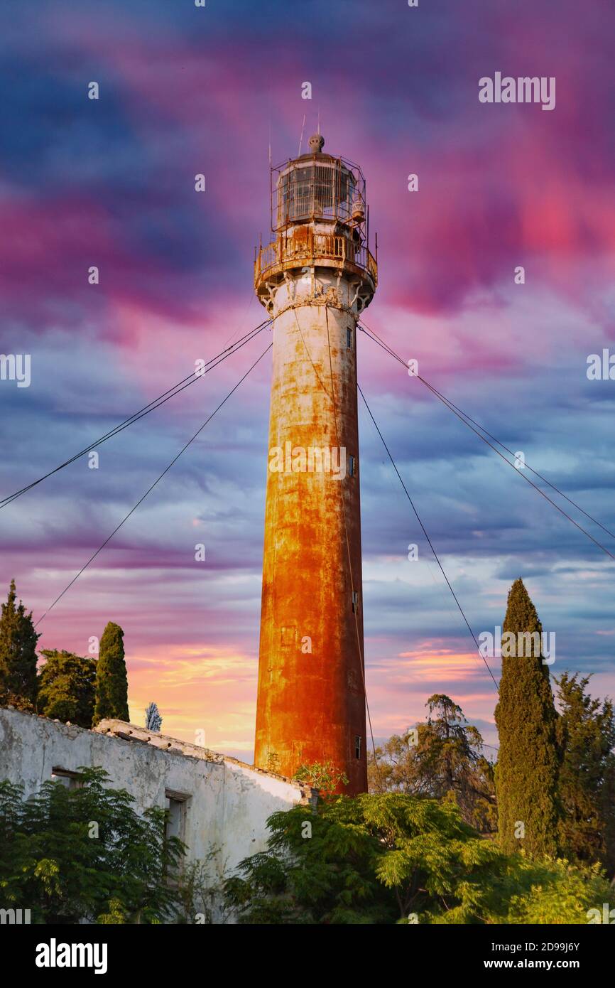 Old rusty lighthouse Stock Photo - Alamy