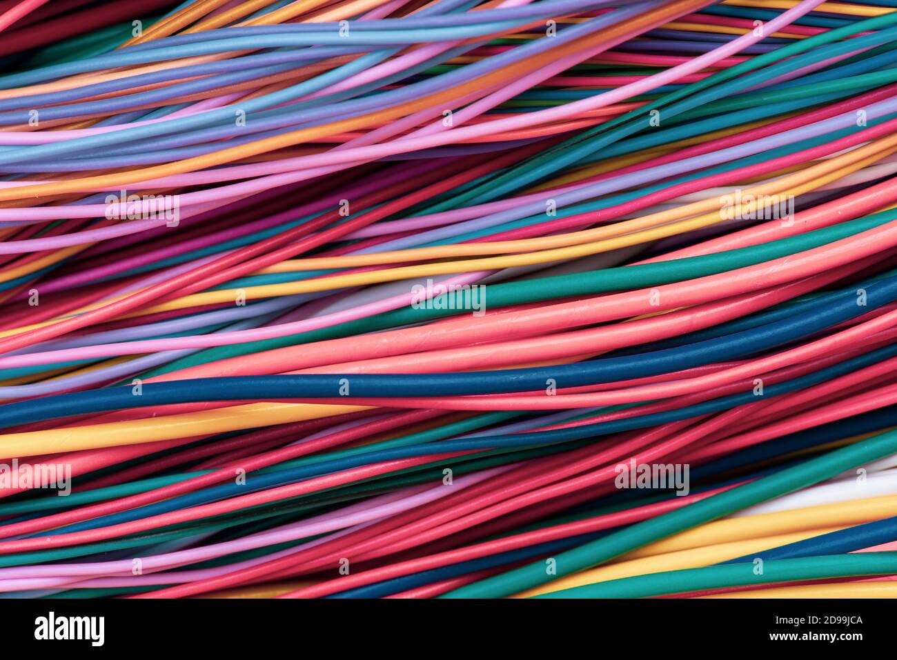 Bunch of colorful electrical cable and wire Stock Photo - Alamy