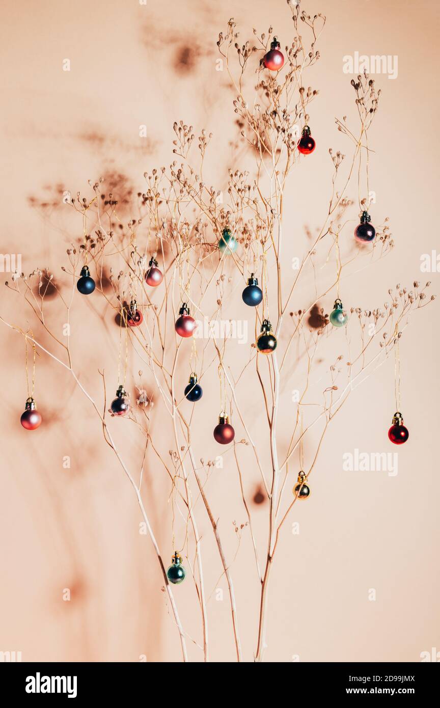 Christmas eco friendly composition Stock Photo - Alamy