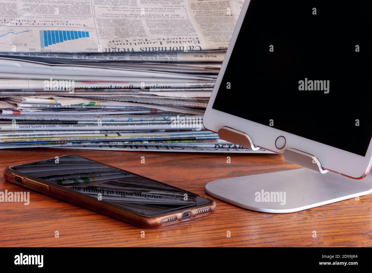 Cell phone tablet computer stack hi-res stock photography and images ...