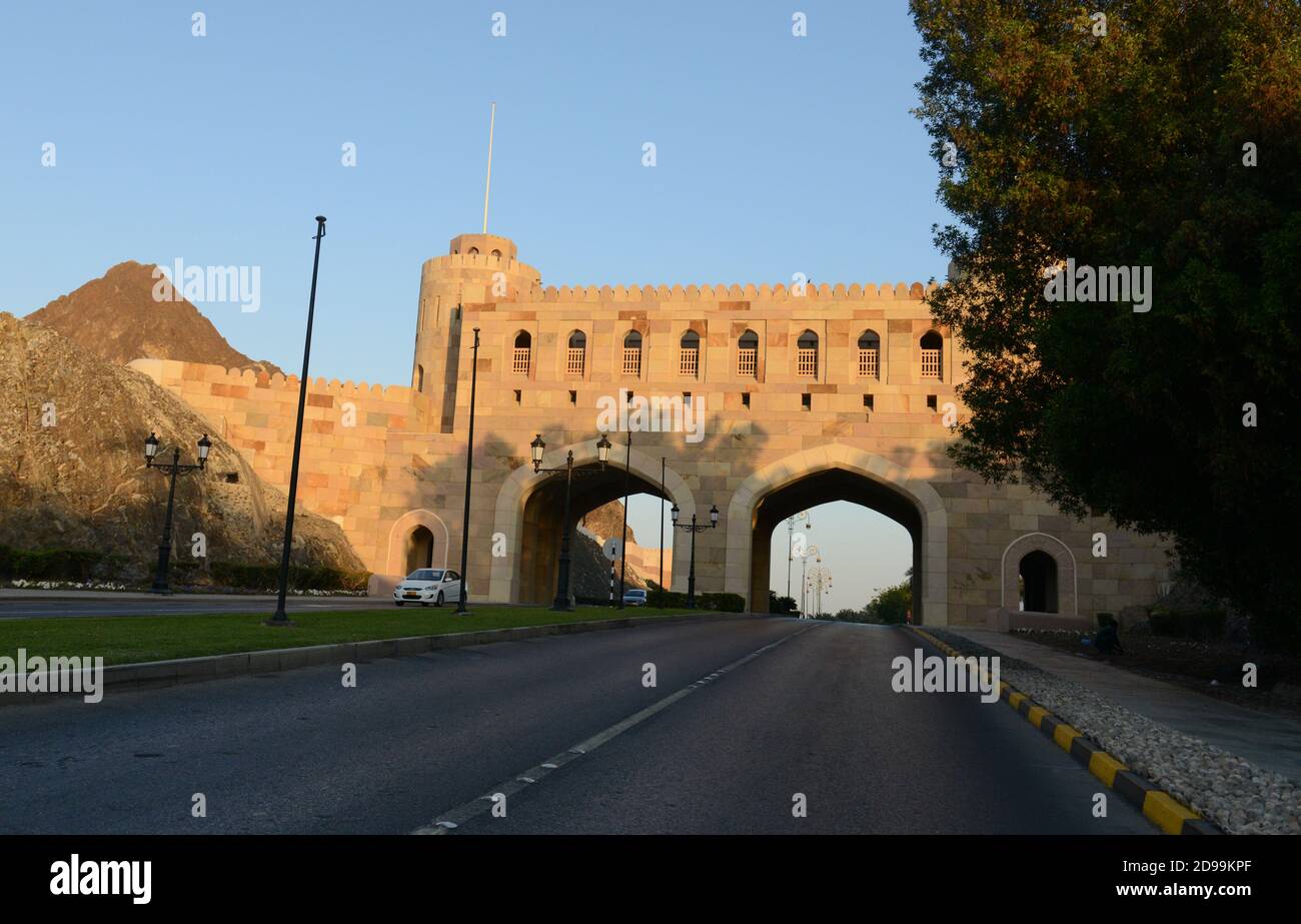 The Main gate to the old city of Muscat, Oman Stock Photo - Alamy