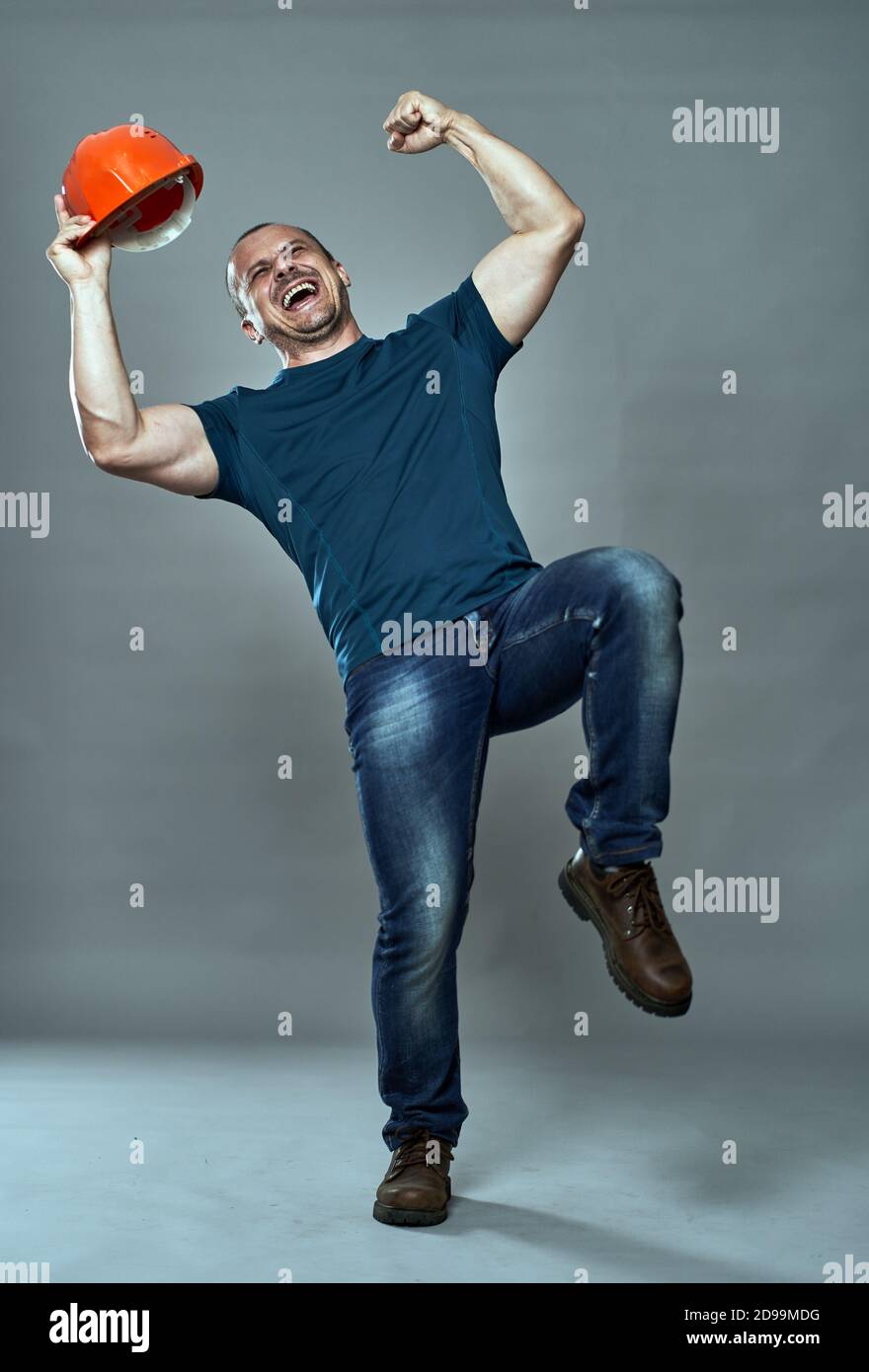 Portrait happy architect celebrating hi-res stock photography and ...