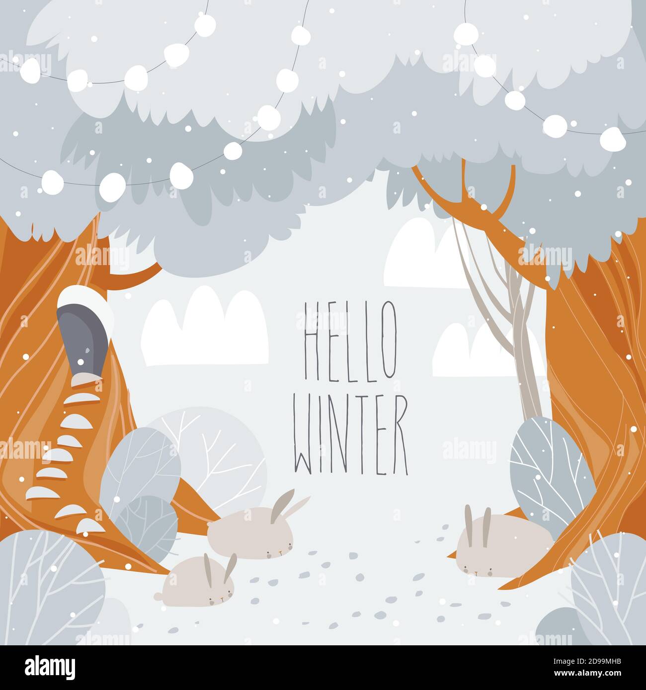 Cartoon illustration cute bunny big Stock Vector Images - Alamy