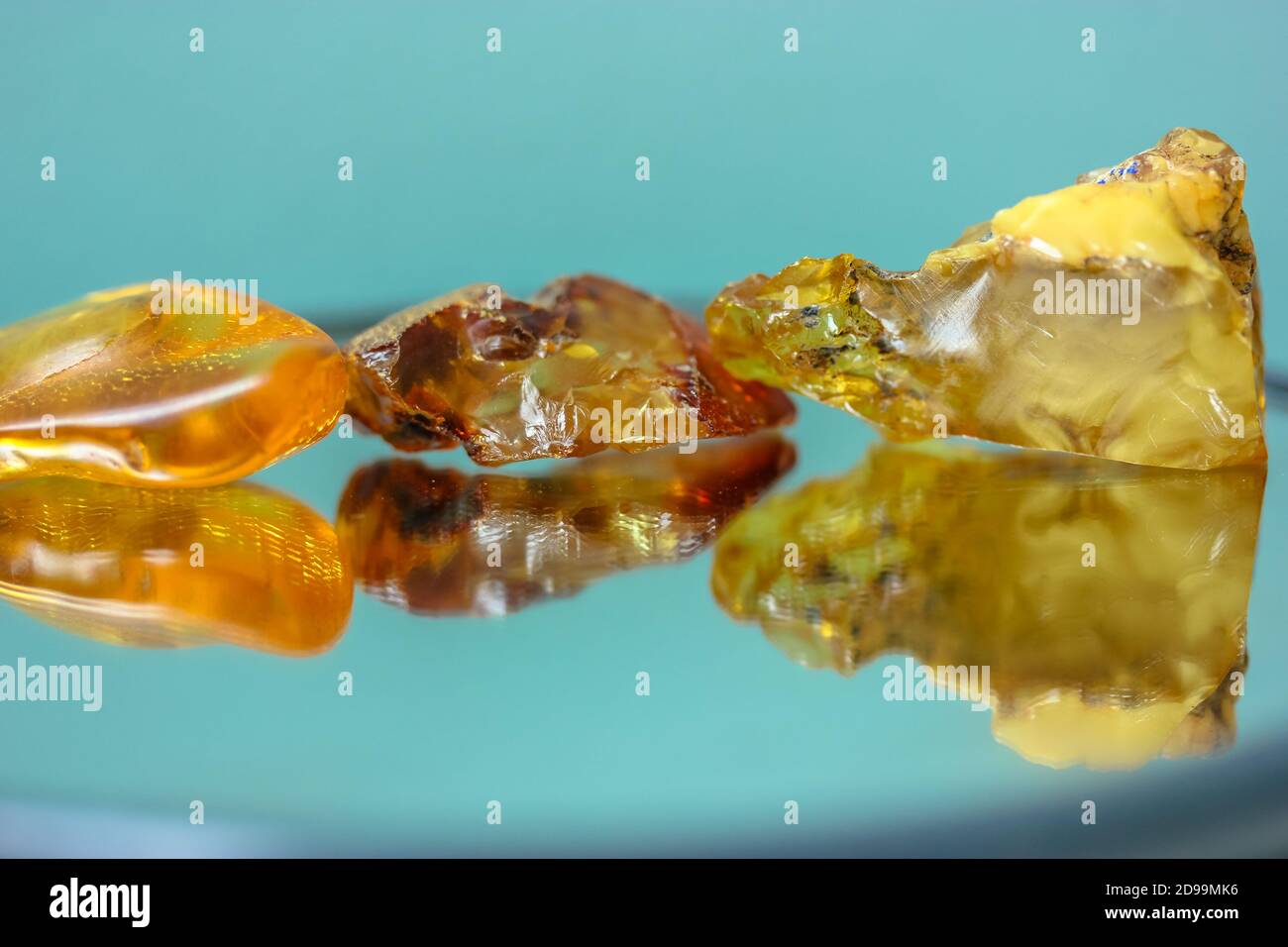 Natural close-up amber, yellow semi-precious stone, fossilized resin ...